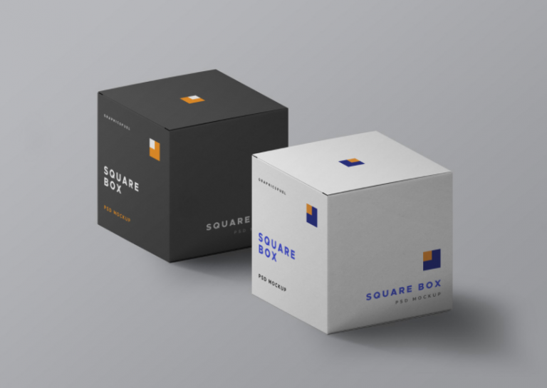 Mockup hộp giấy hình vuông - Download Mockup miễn phí | Free Mockups ...