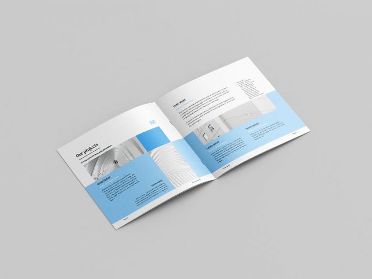 Mẫu brochure mockup hình vuông mỏng - Download Mockup miễn phí | Free ...
